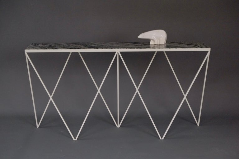 Elegant Pair of Console Tables with Granite / Marble Table Top ...