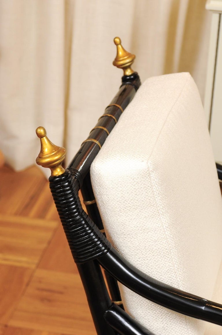 Elegant Restored Pair of Throne Loungers by Willow and Reed, circa 1955 ...