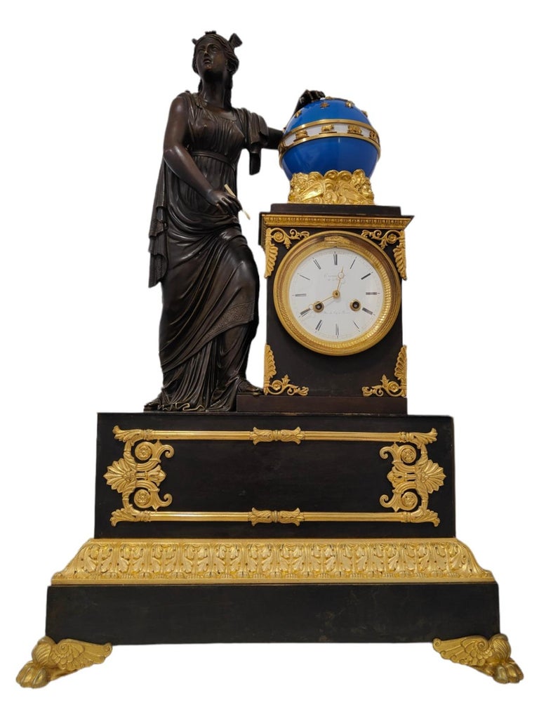 Empire Mantel Clock by H.Robert-Horloger De La Reine, Paris, circa 1820 ...