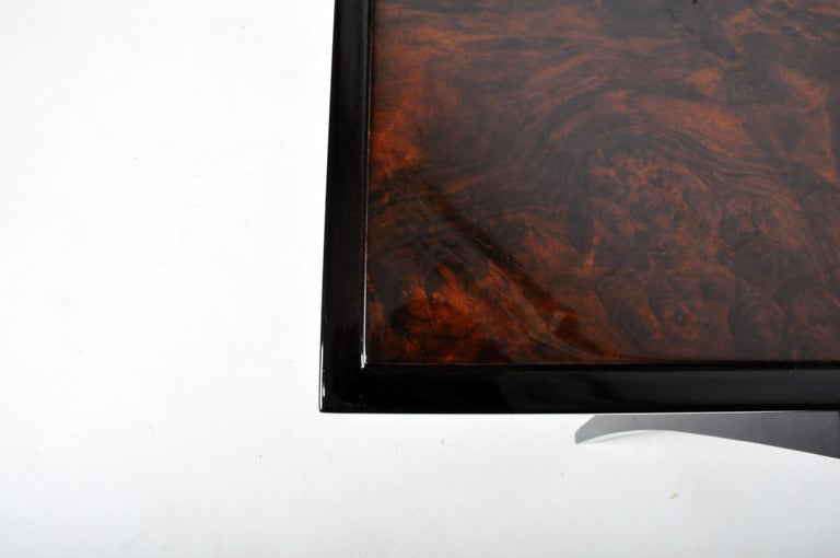 End Table with Walnut Burl Veneer For Sale at 1stDibs