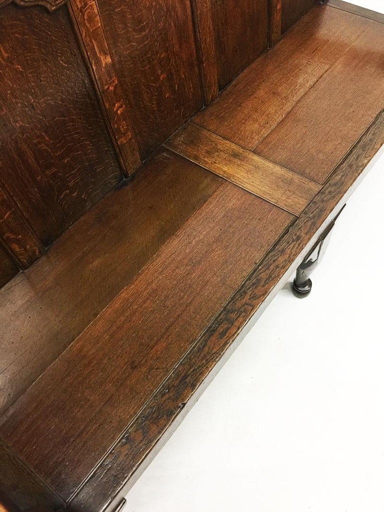 English 18th Century Oak Settle, Hall Bench For Sale at 1stDibs | oak ...