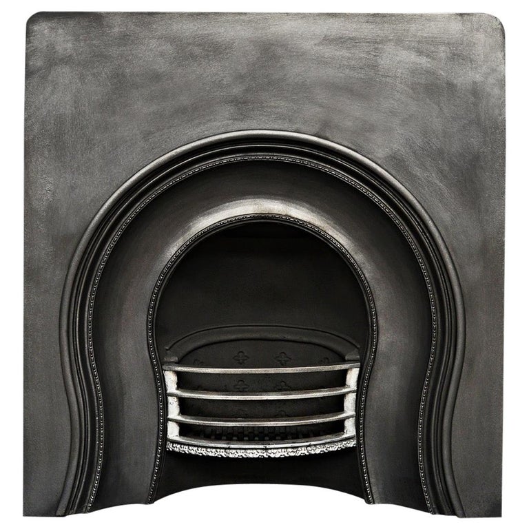 English Arts and Crafts Fireplace Insert in Cast Iron at 1stDibs