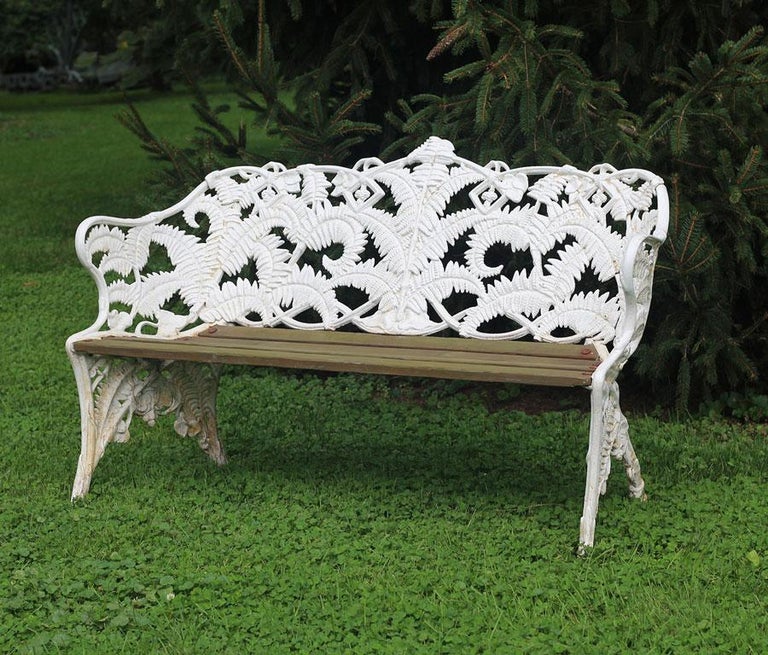 English Cast Iron Bench Marked Coalbrookdale For Sale at 1stDibs