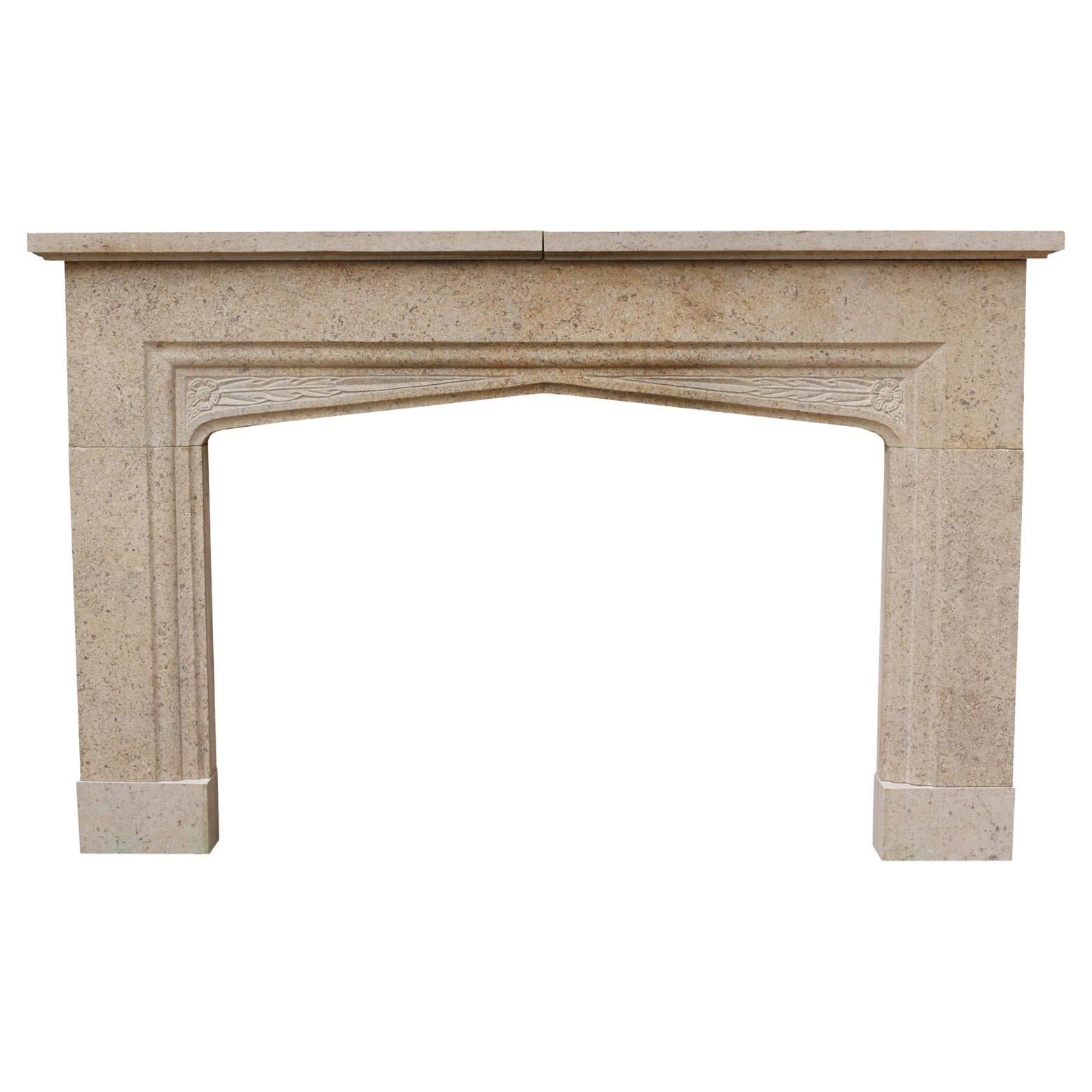 English Fossilised Limestone Fire Mantel at 1stDibs | limestone mantels