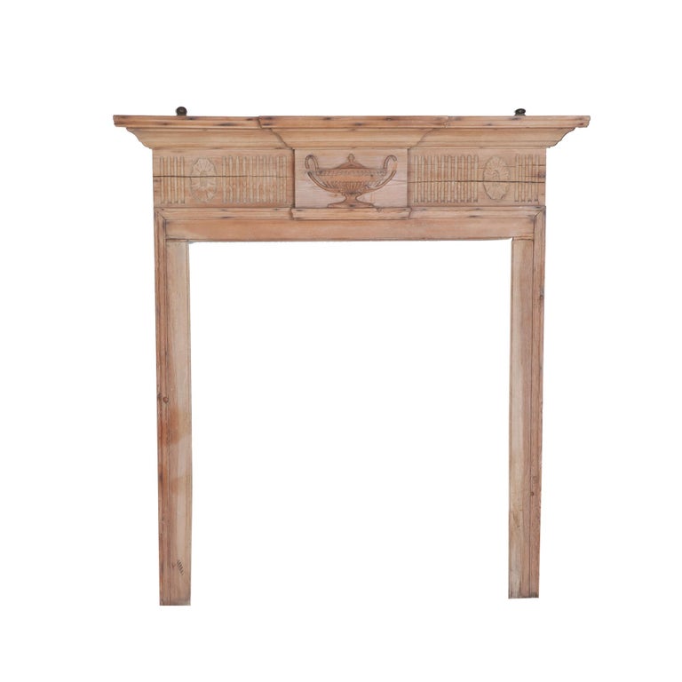 English Georgian Style Carved Pine Fire Surround / Mantel, circa 1860 ...