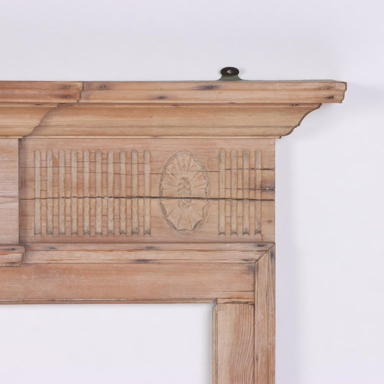 English Georgian Style Carved Pine Fire Surround / Mantel, circa 1860 ...