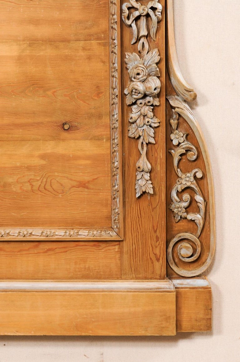 English Georgian Style Over-Mantle Wooden Plaque For Sale at 1stDibs