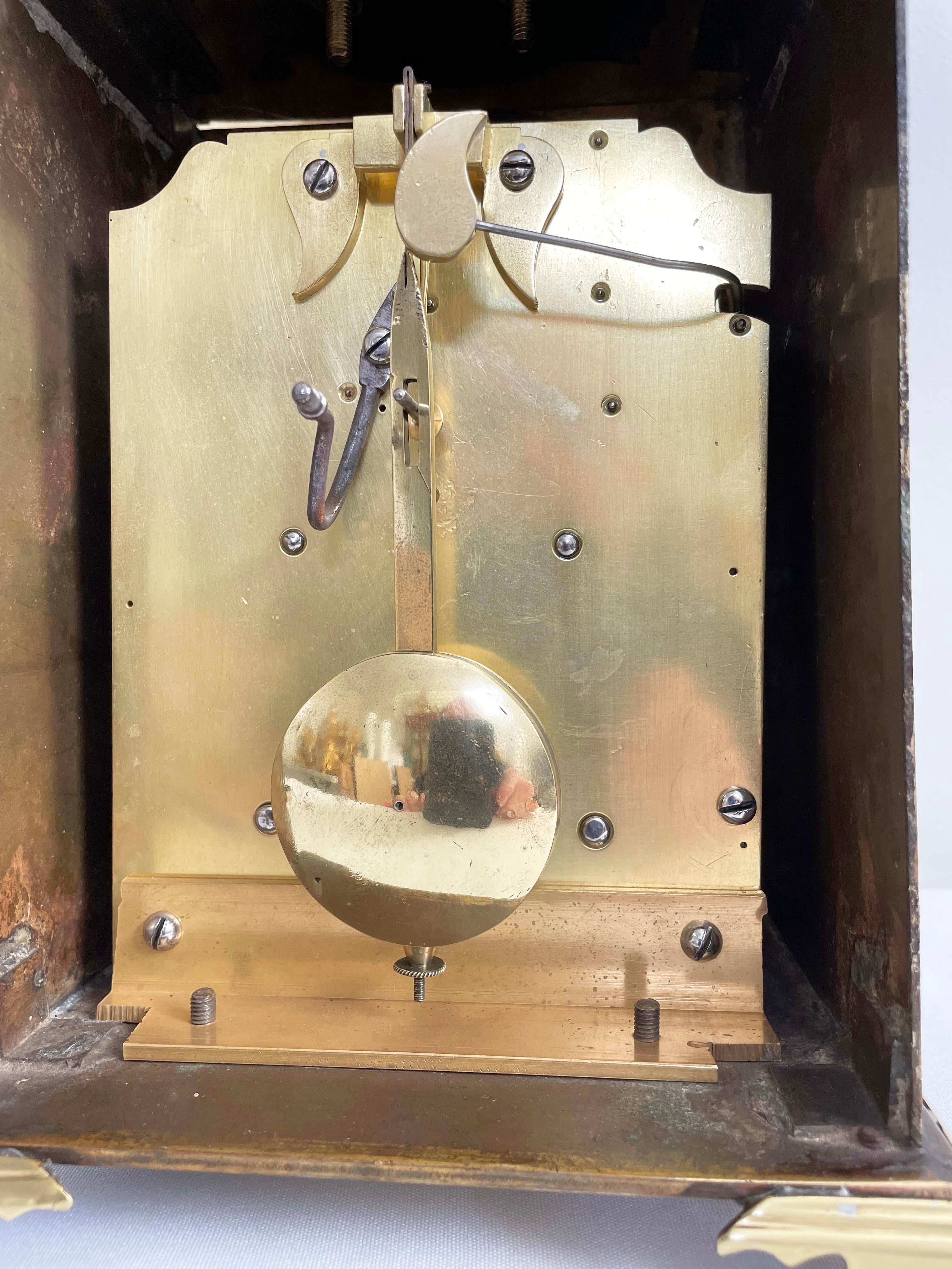 An English Lacquered Brass And Painted Tôle Automaton Clock, 19th ...