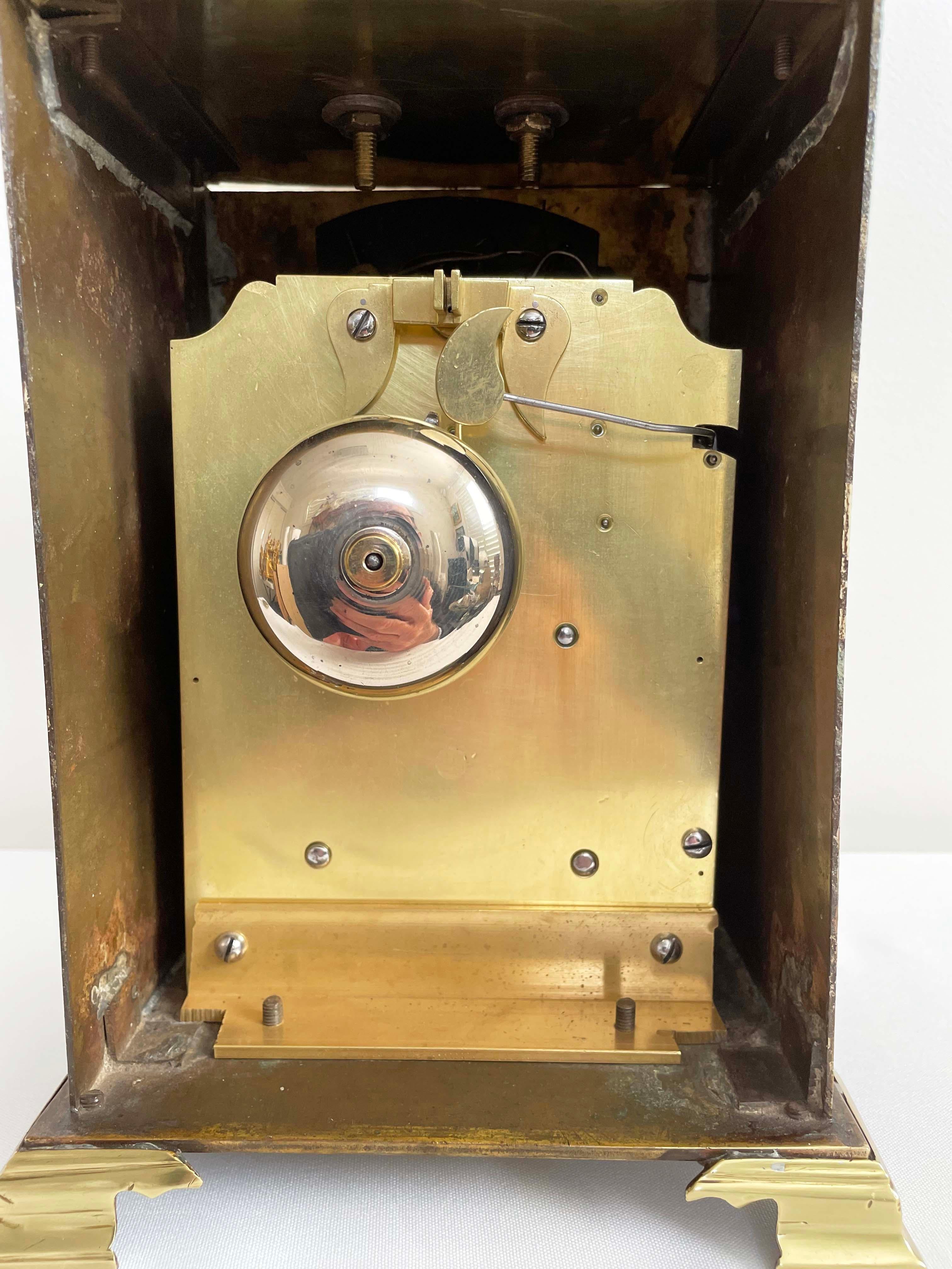 An English Lacquered Brass And Painted Tôle Automaton Clock, 19th ...