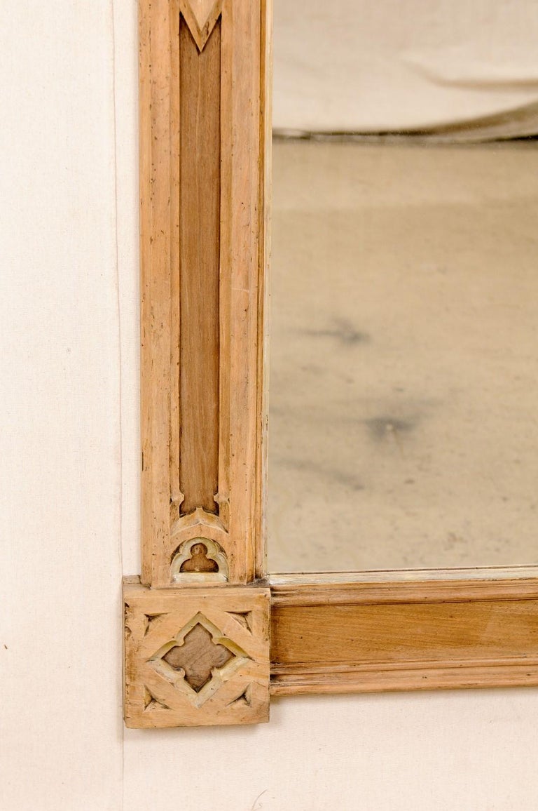 English Neo-Gothic Carved-Wood Rectangular Mirror, 19th Century For ...