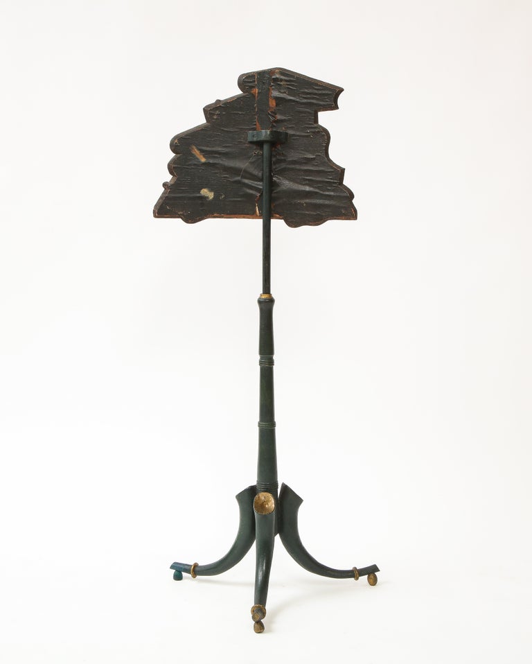 English Polychrome-Painted Paper Mâché 'Poet's Desk' Pole Screen For ...