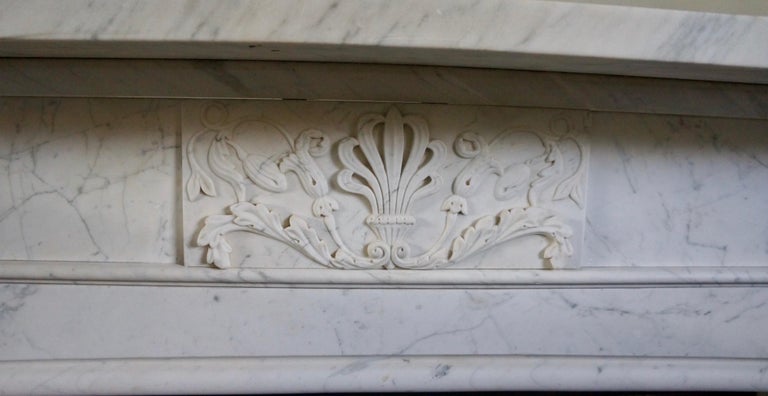 English Regency Antique Marble Fireplace Mantel For Sale at 1stDibs