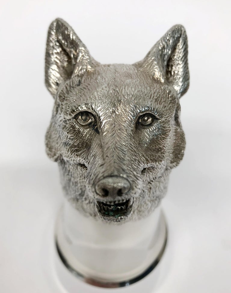 English Silver Fox Head Stirrup Cup by the Royal Irish Silver Company ...