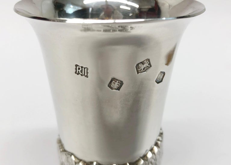 English Silver Fox Head Stirrup Cup by the Royal Irish Silver Company ...