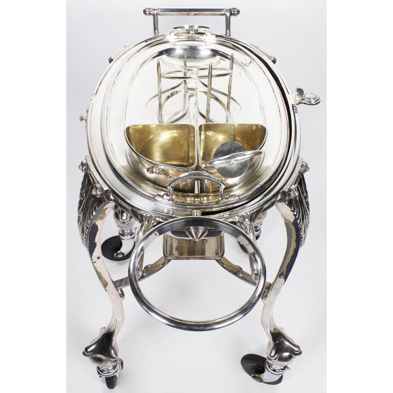English Silver Plated Art Nouveau Meat Carving Trolley Cart by ...