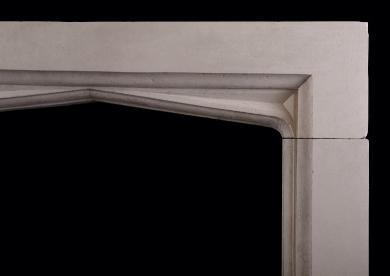 An English Stone Firepace in the Gothic Style For Sale at 1stDibs