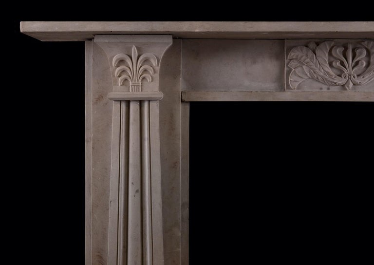 English Stone Fireplace in the Regency Style For Sale at 1stDibs