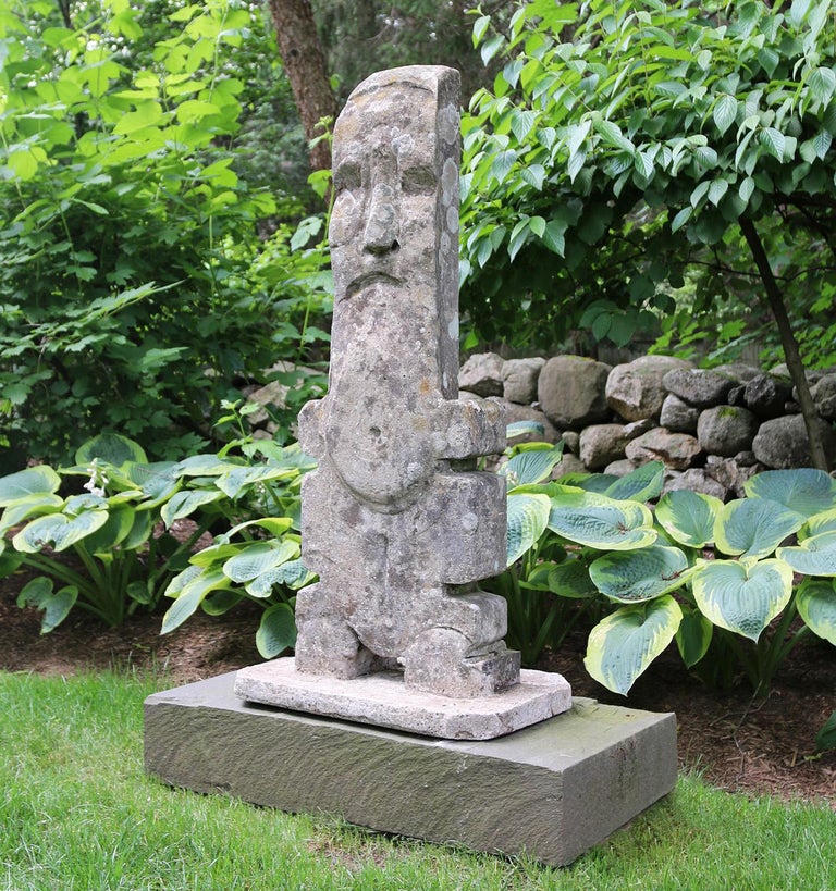 English Stone TOTEM Figure Made by Gerald Moore For Sale at 1stDibs