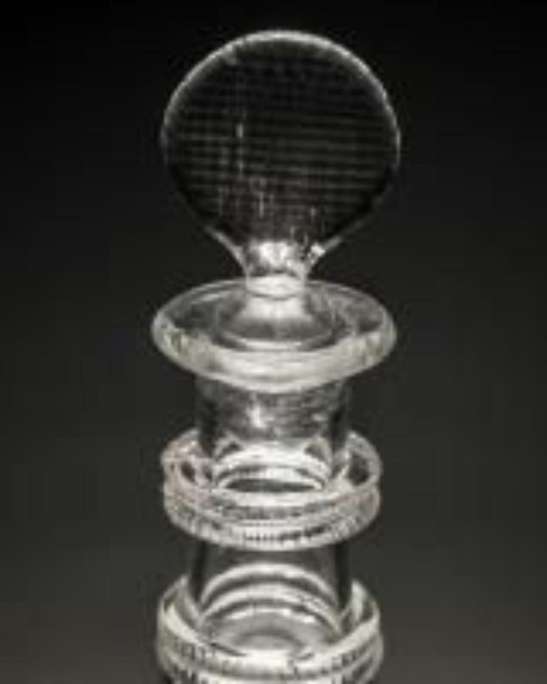Engraved Irish Rum Decanter Attributed to Cork and Co For Sale at 1stDibs