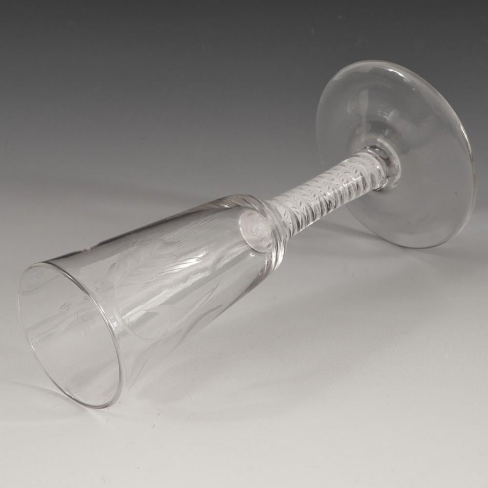 An Engraved Opaque Twist Ale Glass c1760 For Sale at 1stDibs