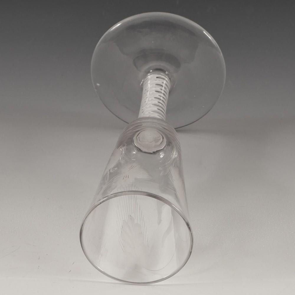 An Engraved Opaque Twist Ale Glass c1760 For Sale at 1stDibs