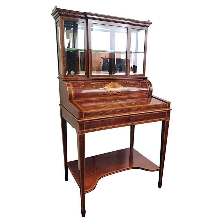 Exceptionnel bureau Bonheur Du Jour édouardien par Edward et Roberts ...