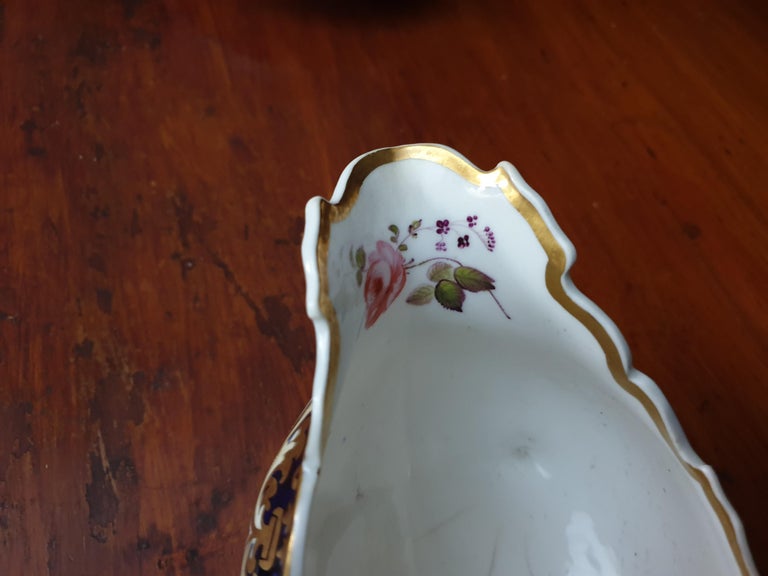 English H and R Daniel Tea Set for 4 Shrewsbury pattern Cobalt Blue ...