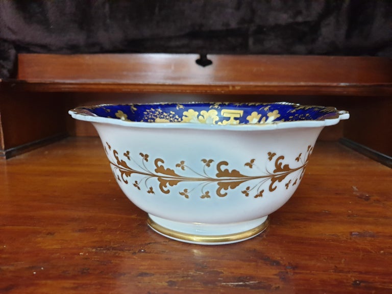 English H and R Daniel Tea Set for 4 Shrewsbury pattern Cobalt Blue ...