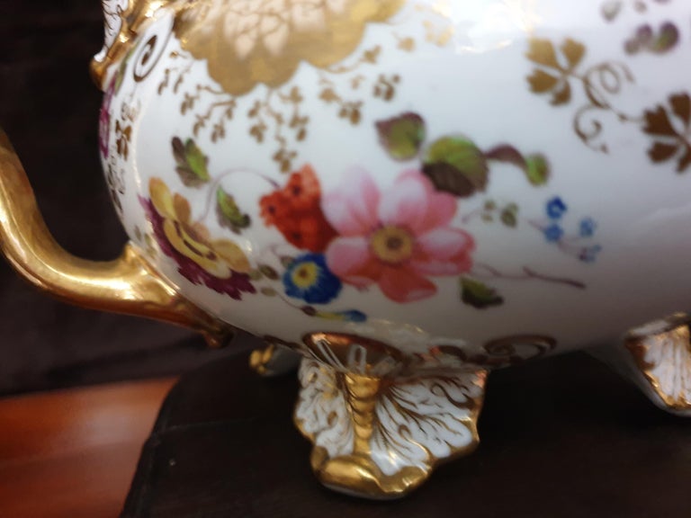 English H and R Daniel Tea Set for 4 Shrewsbury pattern Cobalt Blue ...