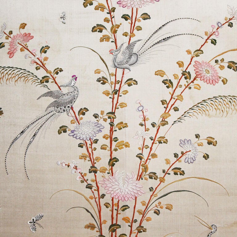 Exceptional Large Antique Chinese Silk Embroidery at 1stDibs