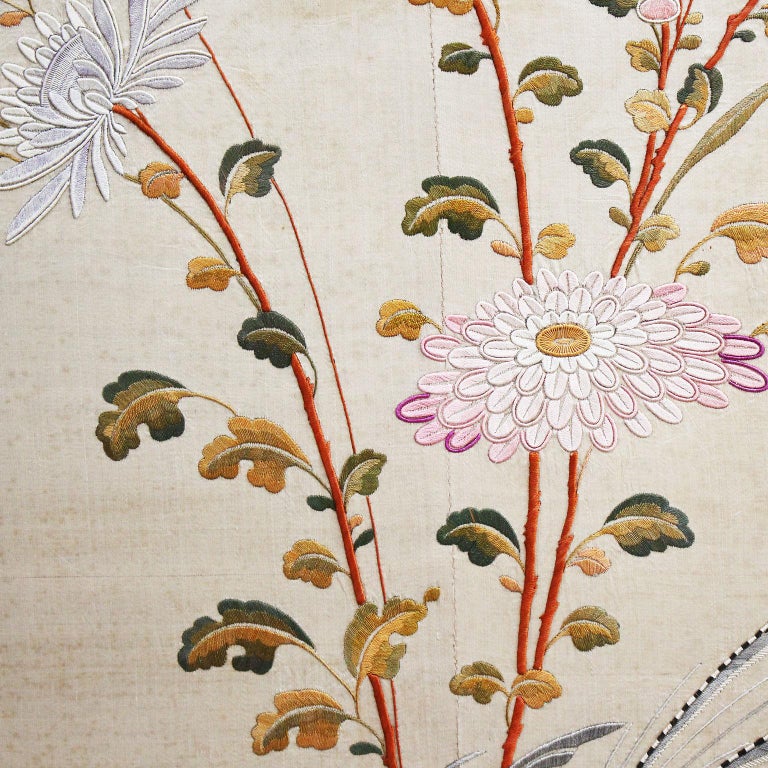 Exceptional Large Antique Chinese Silk Embroidery at 1stDibs