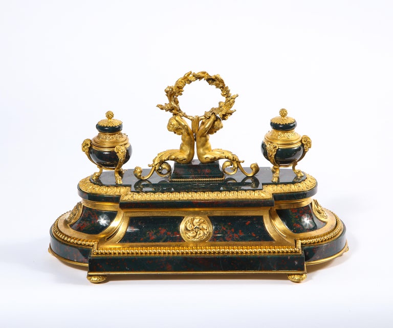 An Exquisite and Rare French Louis XVI Style Ormolu-Mounted Bloodstone ...