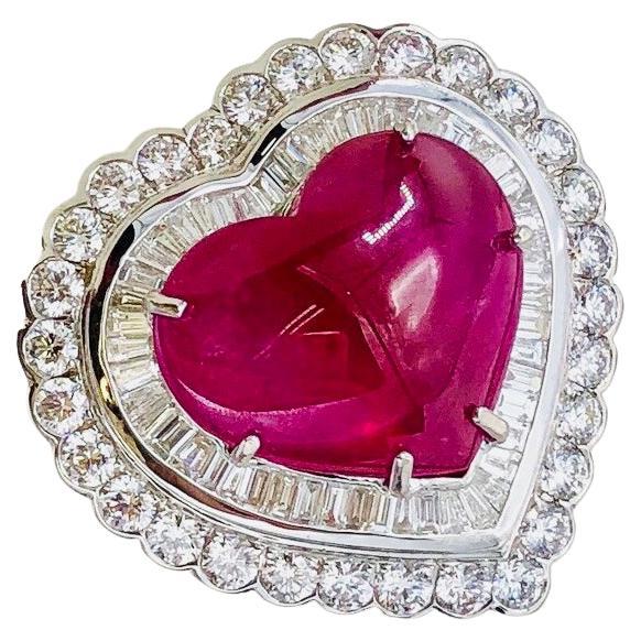 Exclusive Ct 3,62 of Burma Ruby and Diamonds on Ring For Sale at 1stDibs