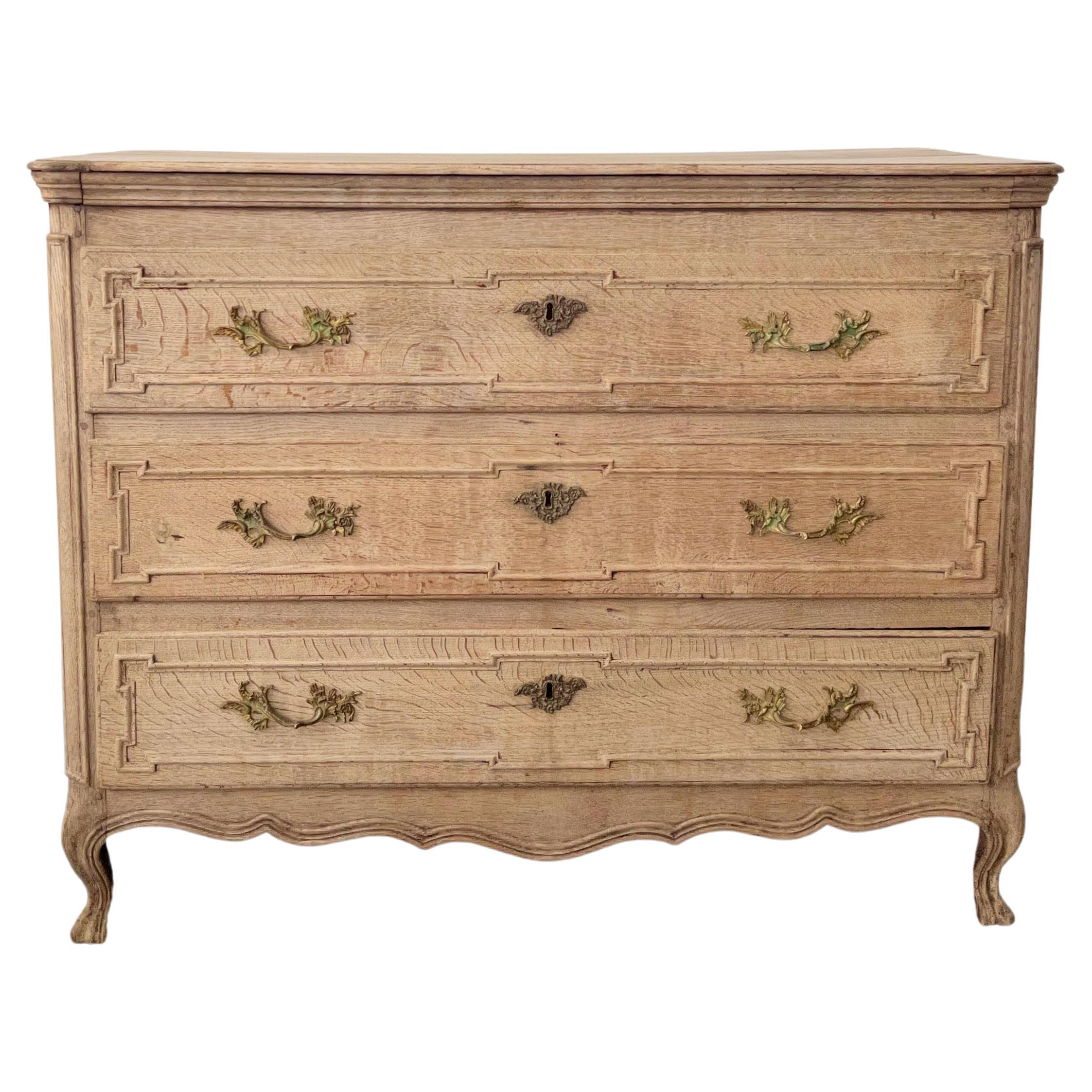 Exquisite French 18th Century Oak Commode at 1stDibs