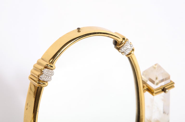 Exquisite Italian Silver-Gilt, Diamond, Rock Crystal, and Rhodochrosite ...