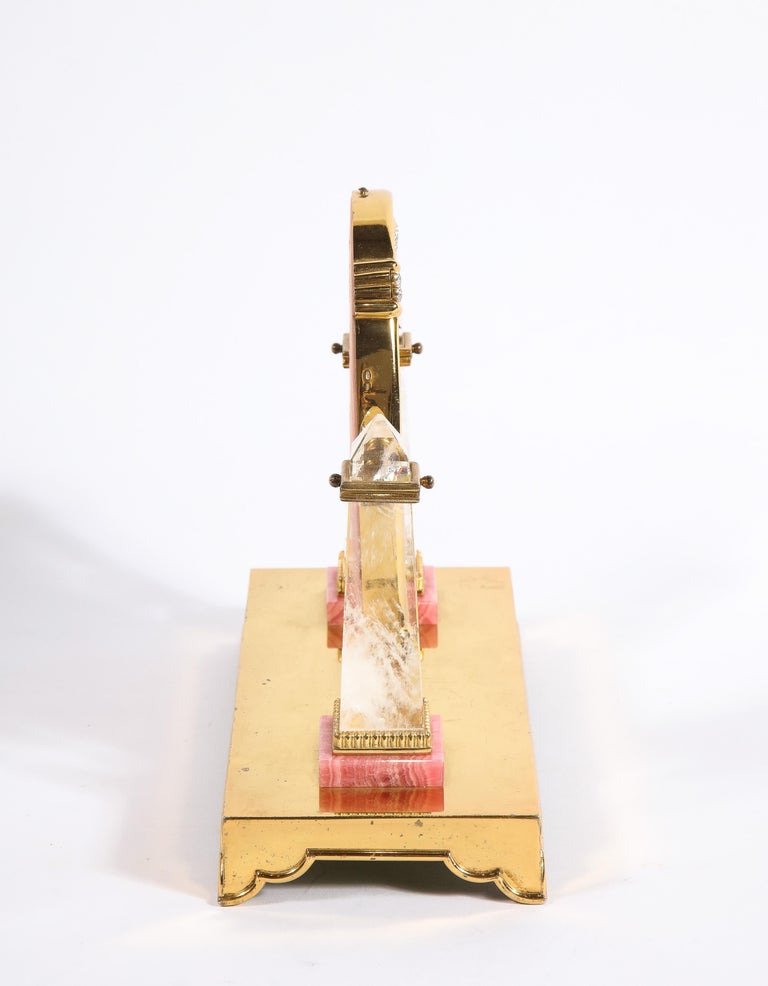 Exquisite Italian Silver-Gilt, Diamond, Rock Crystal, and Rhodochrosite ...