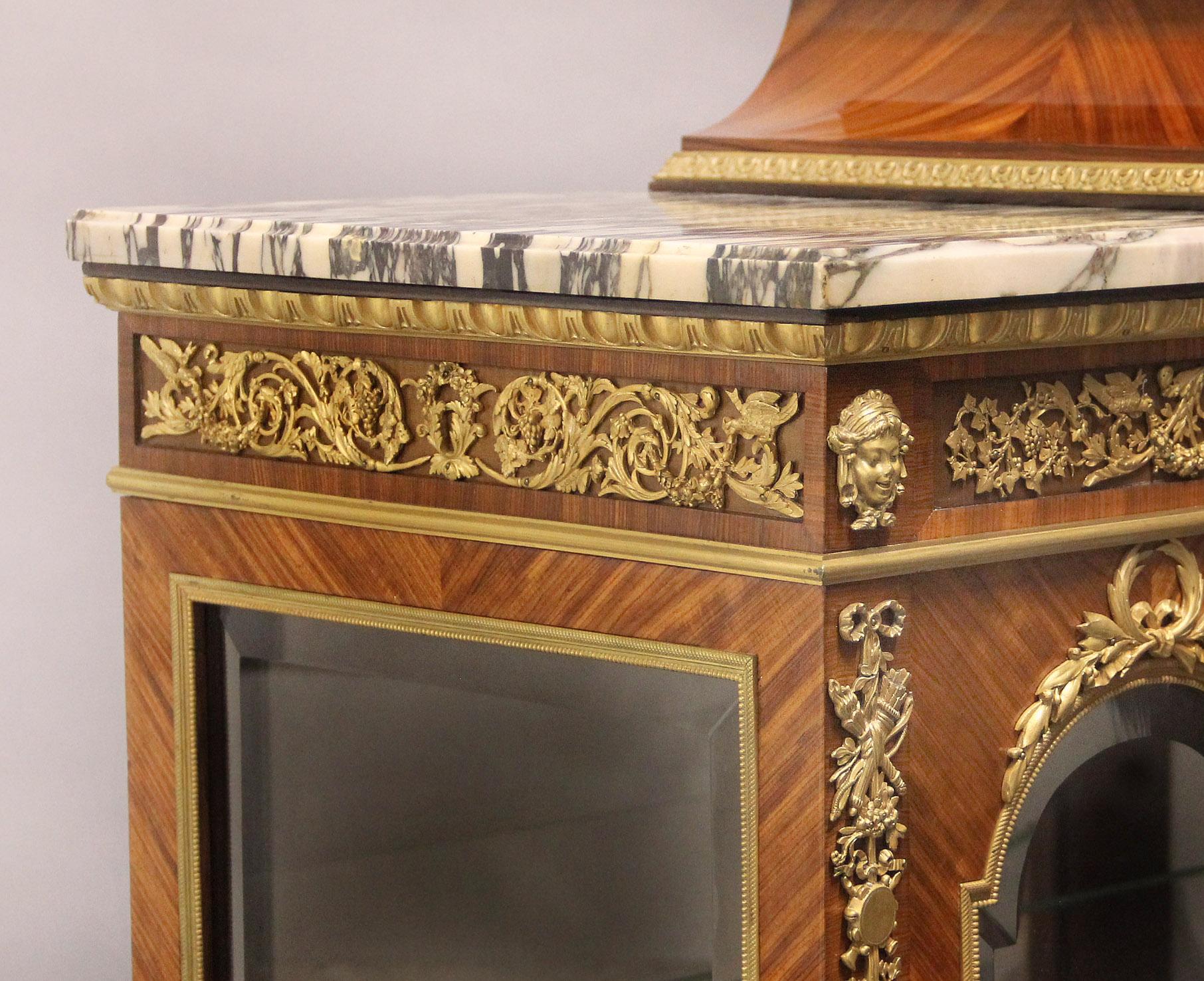 An Exquisite Late 19th Century Gilt Bronze Mounted Vitrine By François ...