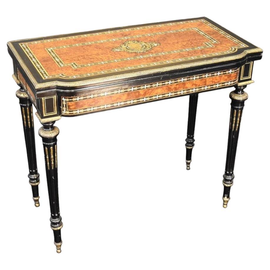 An French 19th century Fold Over Card Table For Sale at 1stDibs