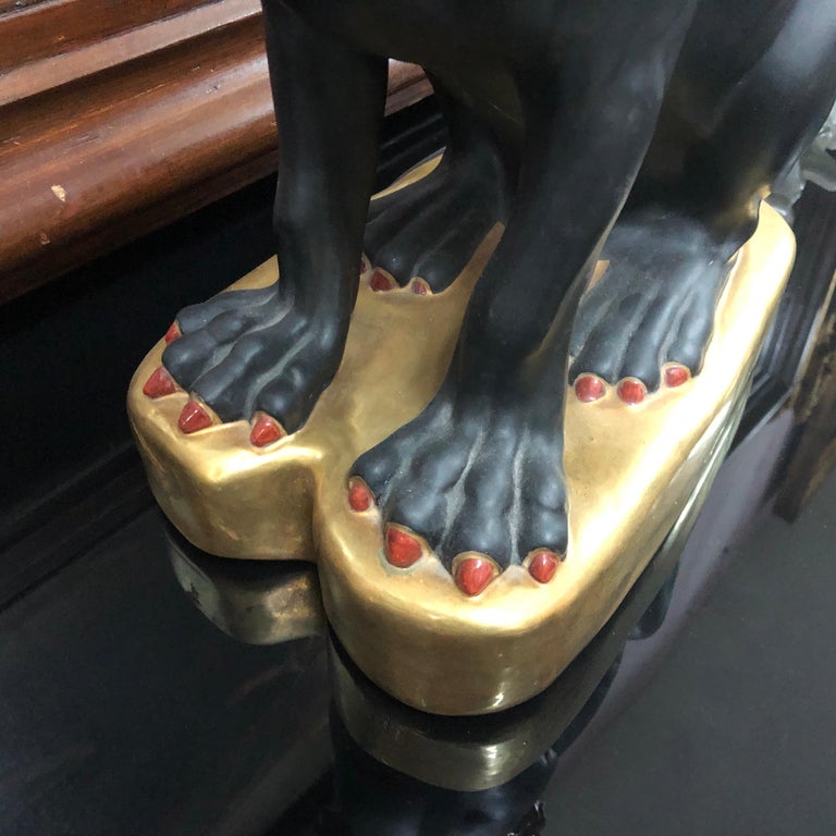 1980s High Quality Hand-Painted Porcelain Pho Dog For Sale at 1stDibs