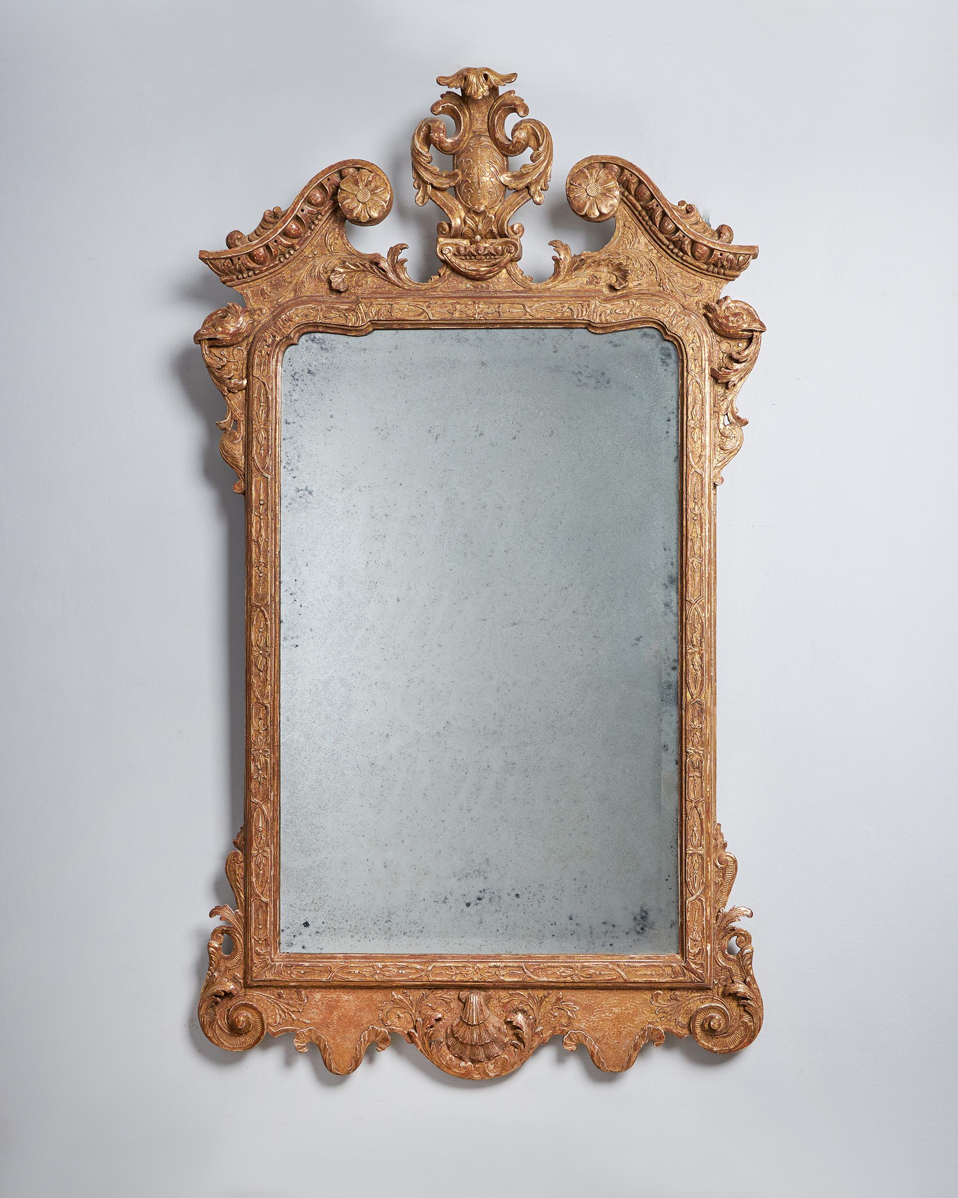 Important 18th Century George I Gilt Gesso Mirror, circa 1725 For Sale ...