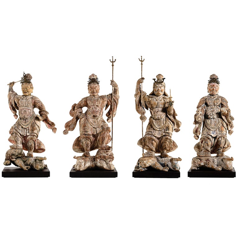 An Important and Very Rare Group of the Shitenno For Sale at 1stDibs
