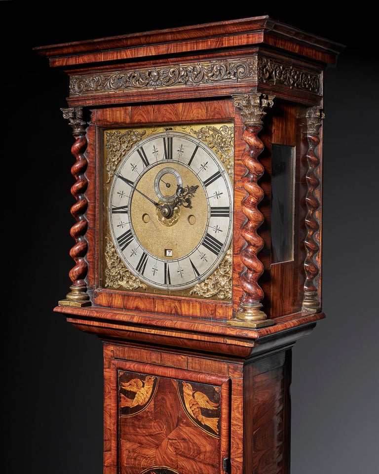 Important Charles II 17th Century Princes Wood and Marquetry Longcase ...