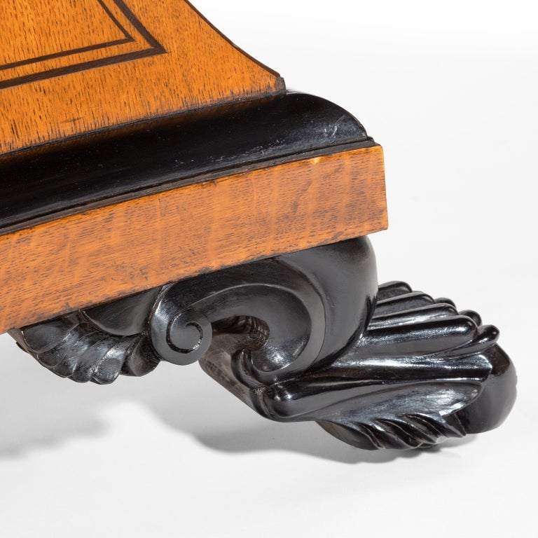 Important Regency Period Library Table Made After Designs by Thomas ...