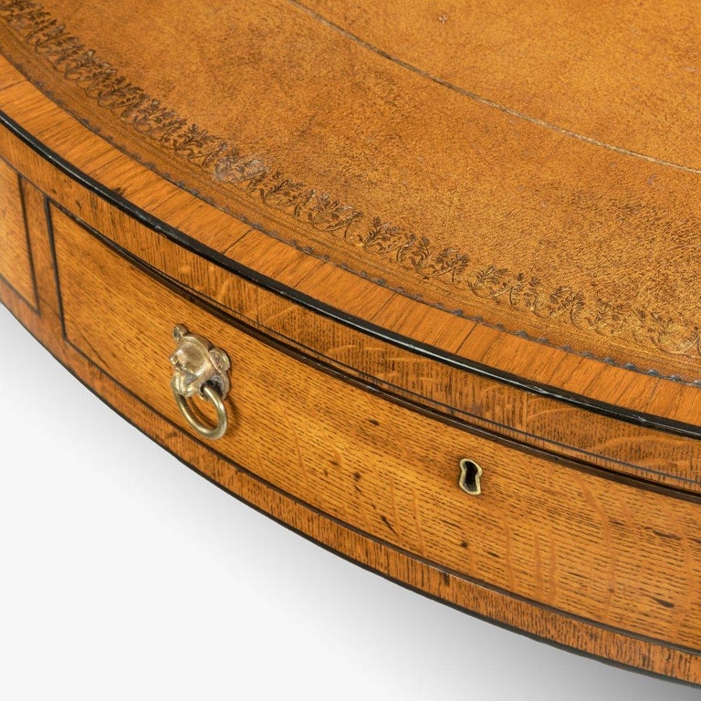 Important Regency Period Library Table Made After Designs by Thomas ...