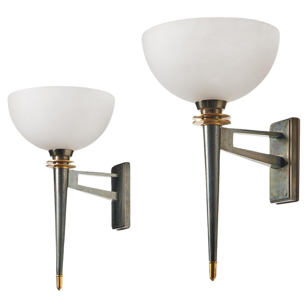 An Important Set of Four French Wall Appliques Lights Attributed to ...