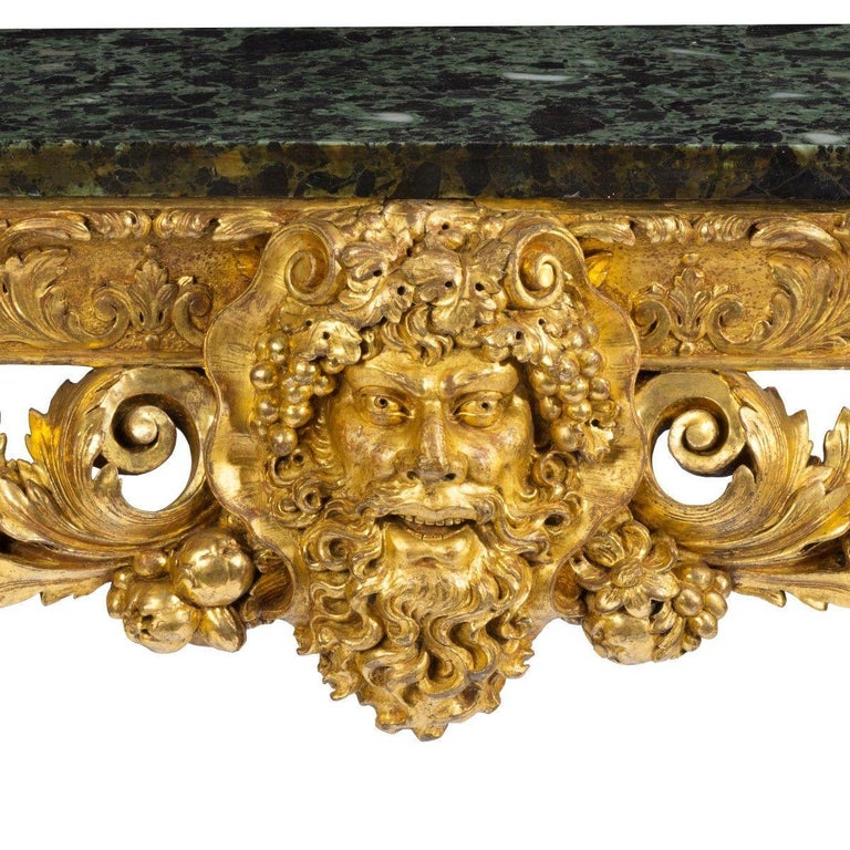 Imposing Victorian Giltwood Console Table in the Manner of William Kent ...