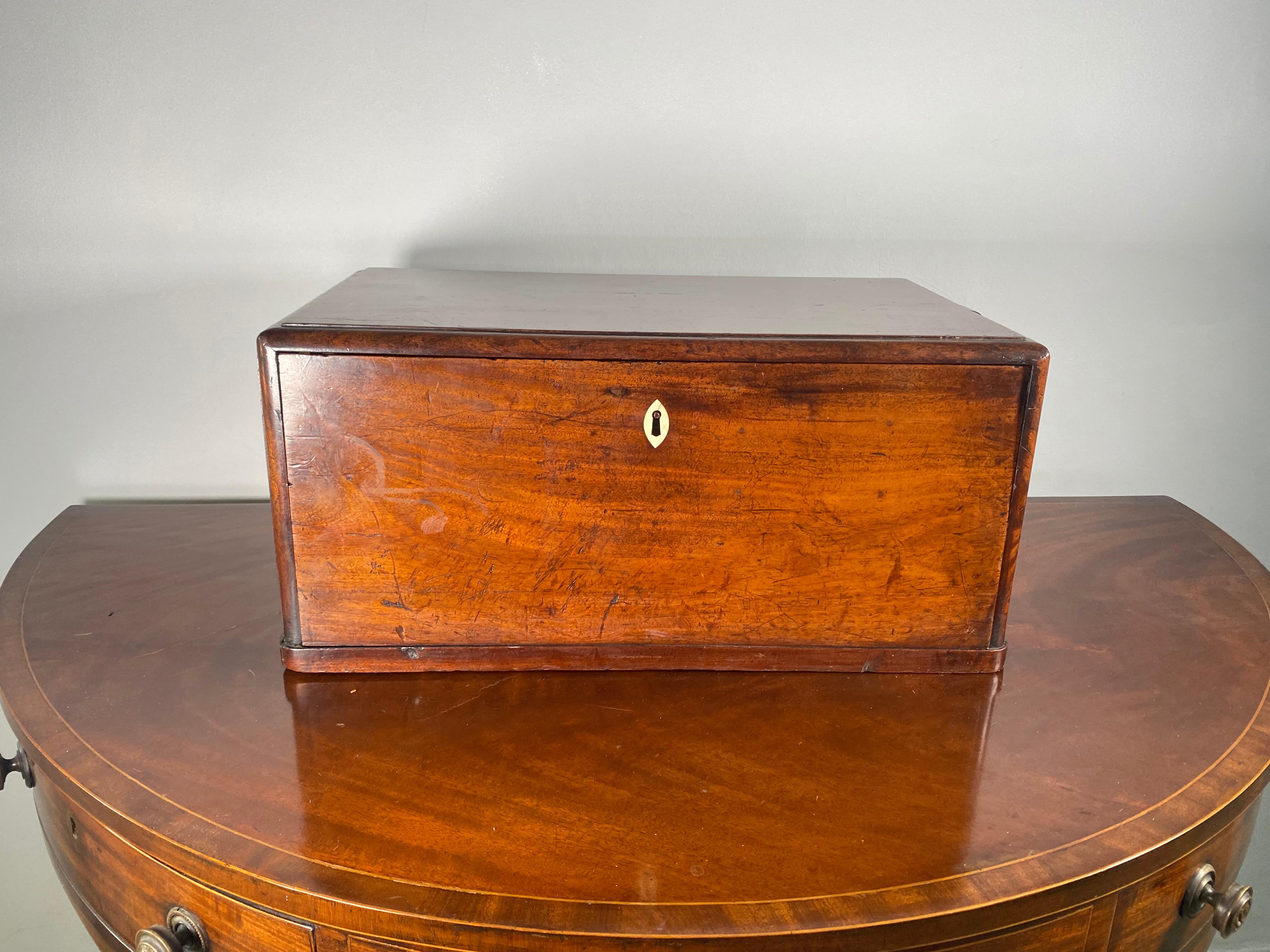 Incredible Georgian Travelling Box with Hidden Locking Mechanism For ...