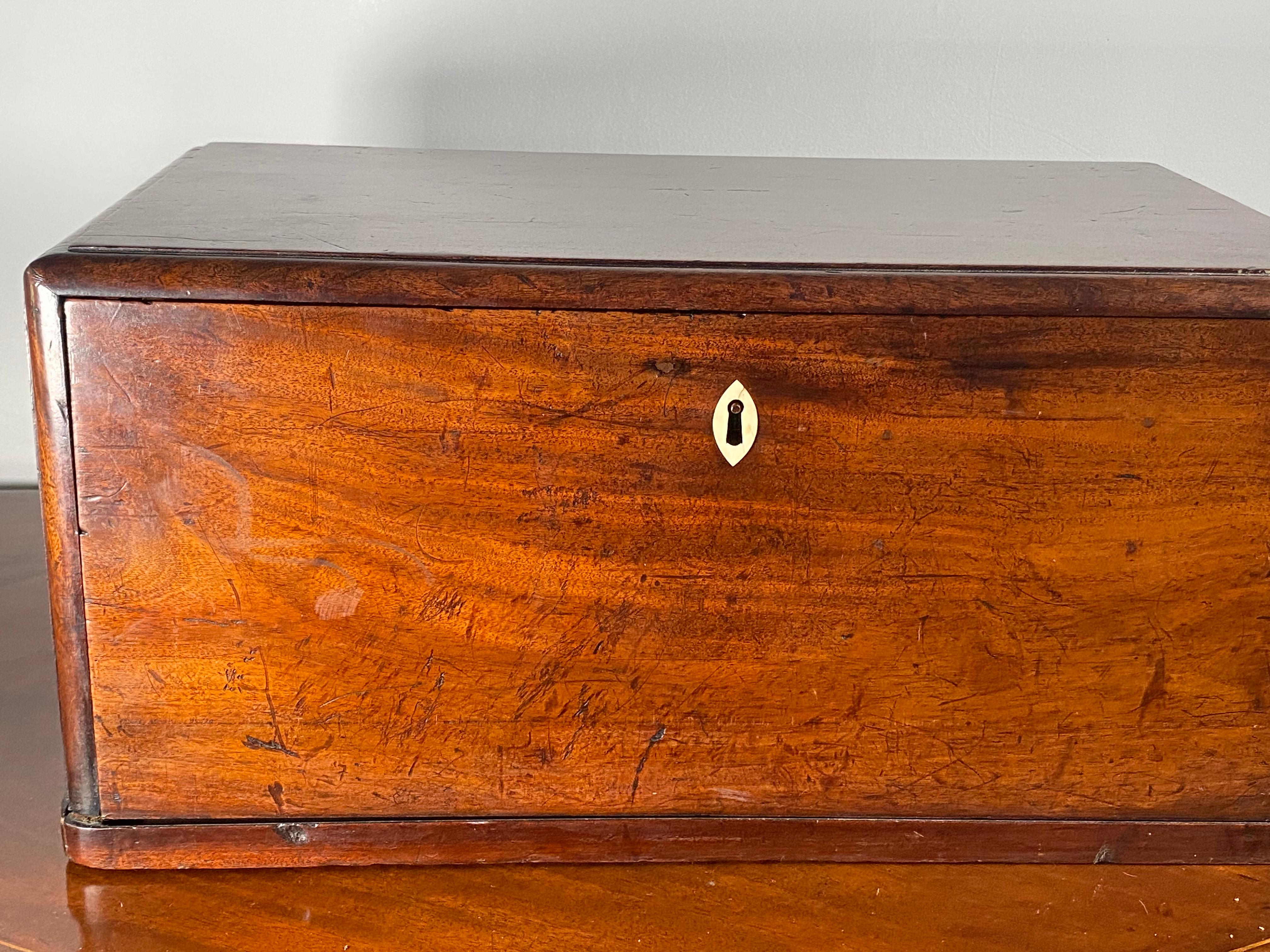 Incredible Georgian Travelling Box with Hidden Locking Mechanism For ...