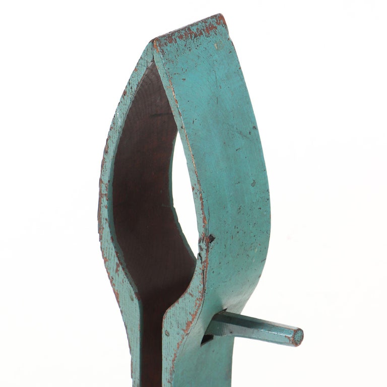 Industrial Painted Wood Tanner Instrument on Black Metal Base, circa ...