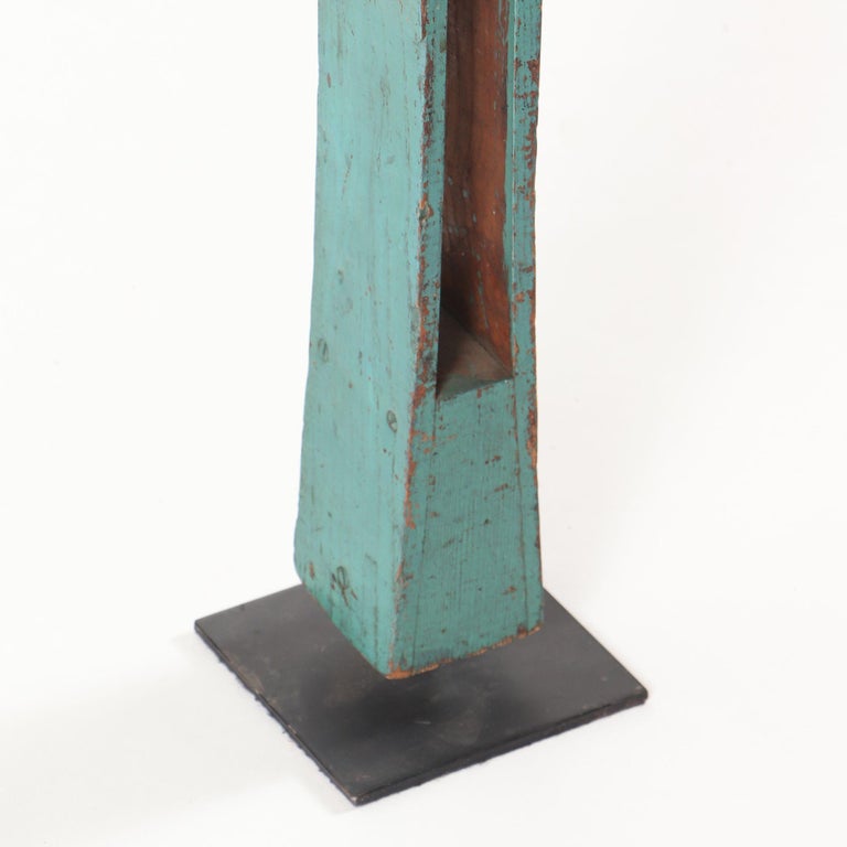Industrial Painted Wood Tanner Instrument on Black Metal Base, circa ...